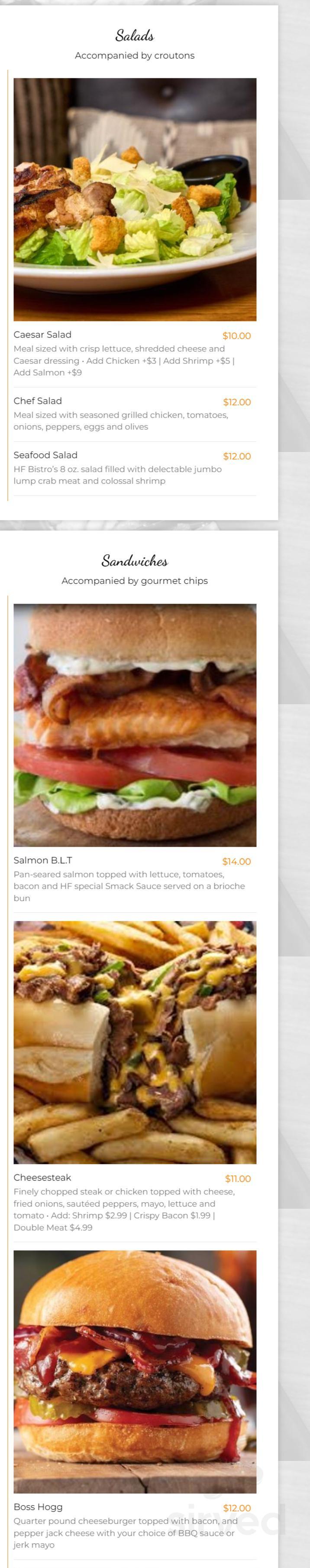 Hoodfellas Bistro & Catering menus in Baltimore, Maryland, United States