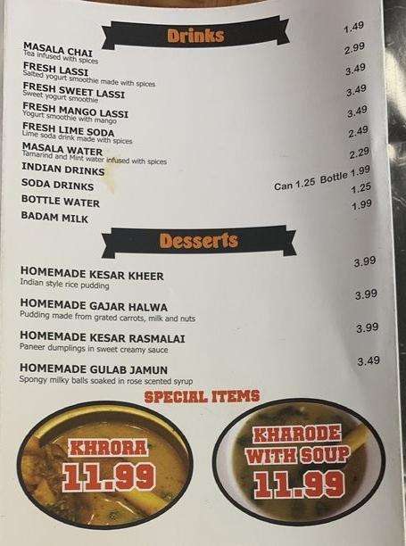 Chawlas2 menu in Queens, New York, USA