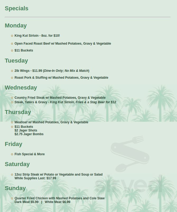Menu for Boogies in Maryville, IL | Sirved