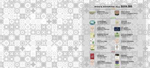 Menu for Rigo Spanish Italian restaurant in Honolulu, HI | Sirved