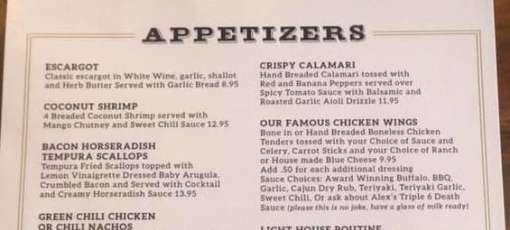 Menu for The Lighthouse Restaurant and Lounge in Colchester, VT | Sirved