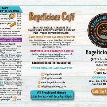 Bagelicious Café Ventura menu in Ventura, California, USA