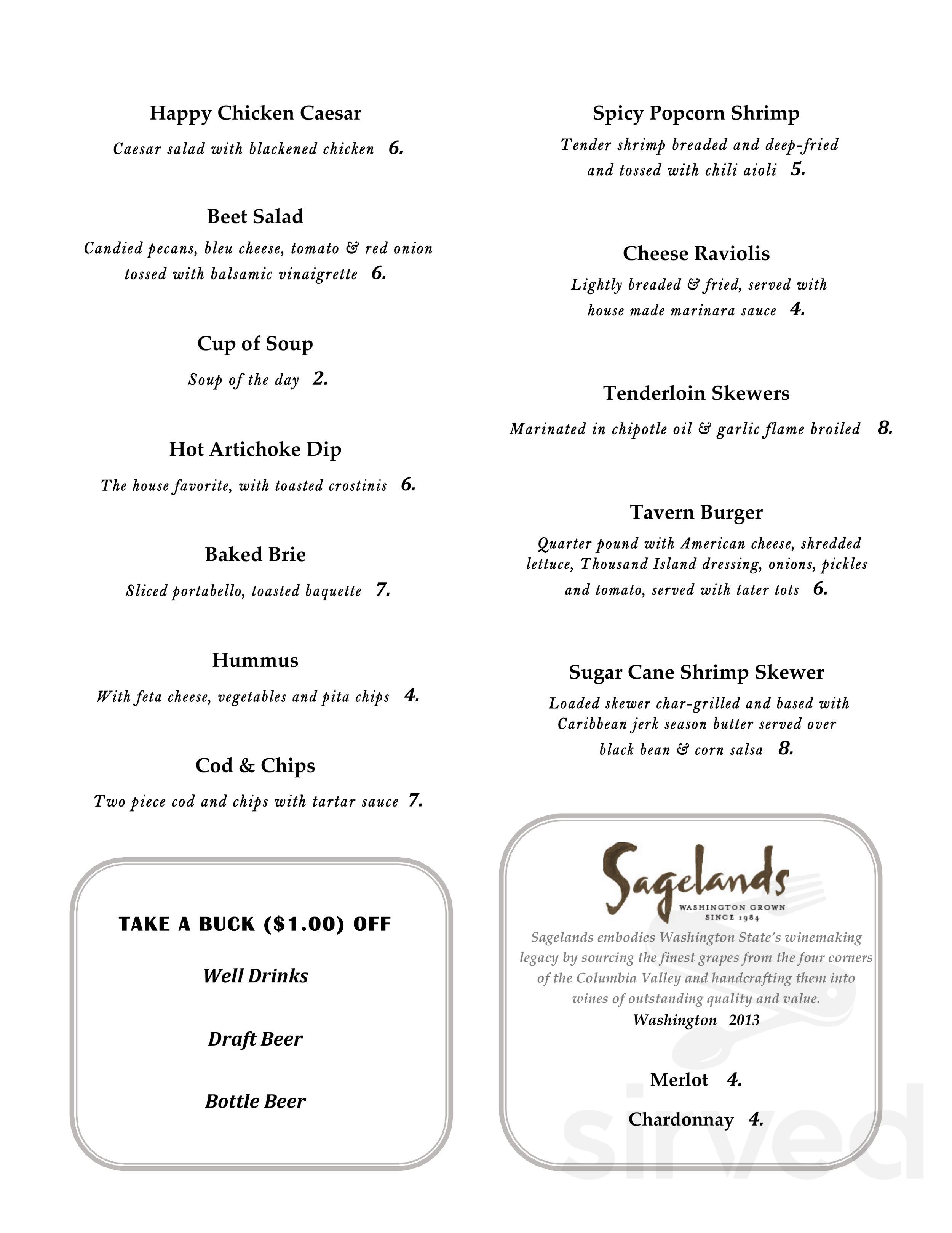 Buck's American Cafe menu in Everett, Washington, USA