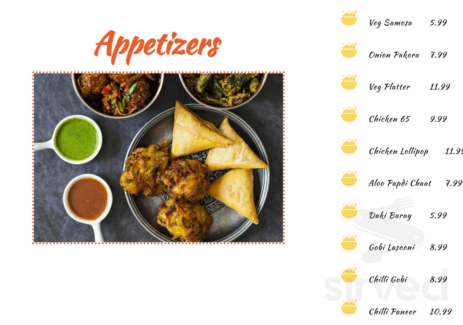 51 Rainbow Indian Grill & Momo House menu in McKinney, Texas, USA