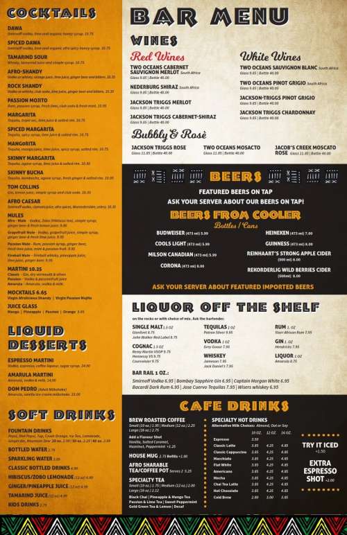 Afrolicious - Ethnic African Food Restaurant - Downtown Hami menu in ...