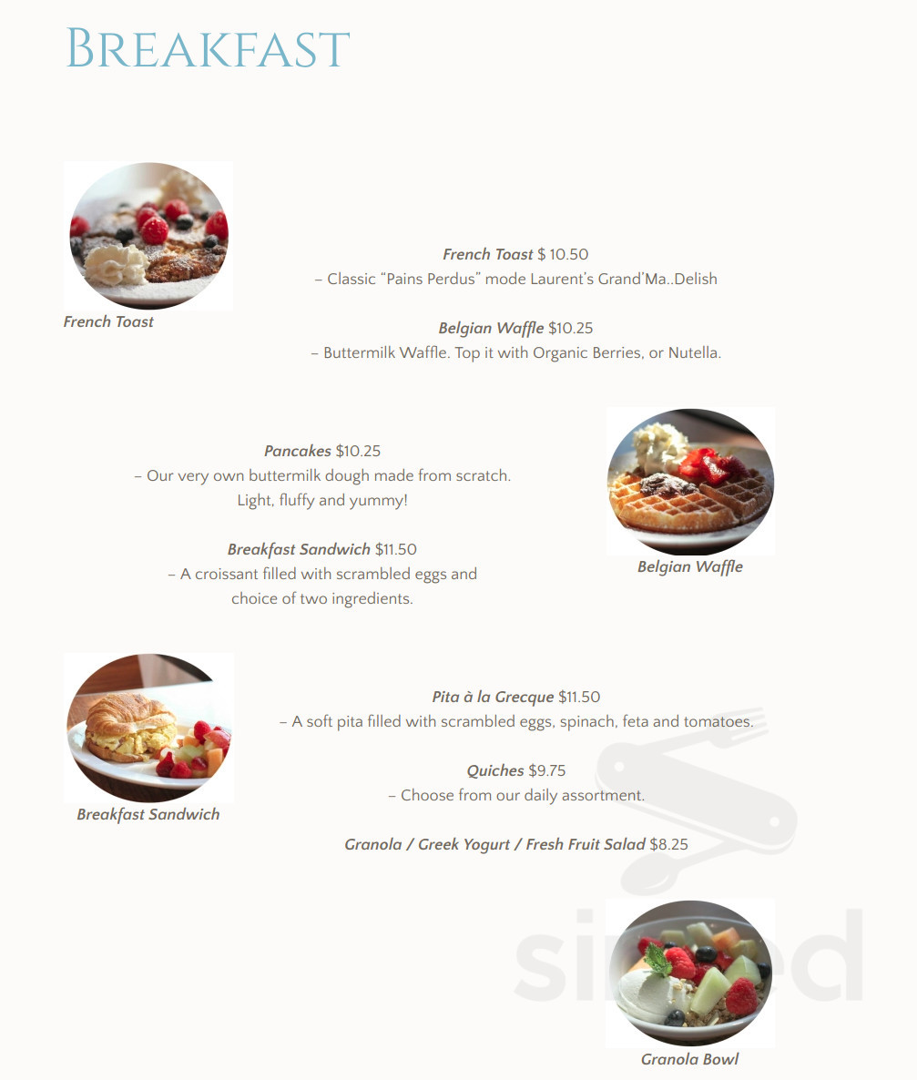 Le Coffee Shop menu in Temecula, California, USA