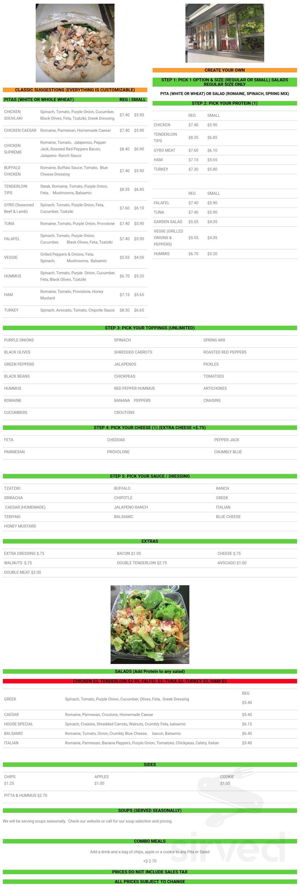 Lighter Side Eatery menus in Geneseo, New York, United States