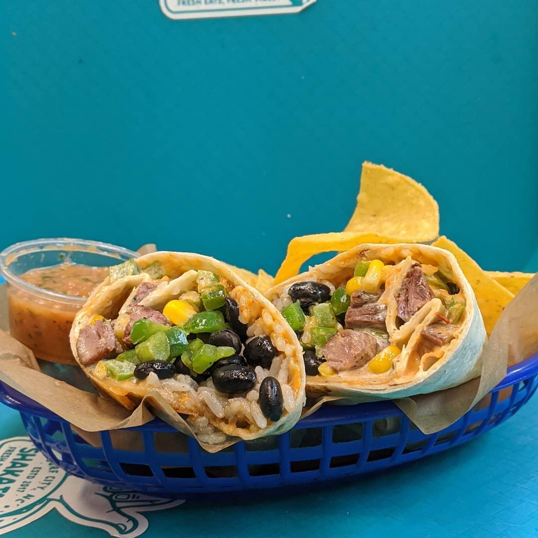 Shaka Taco menu in Surf City, North Carolina, USA