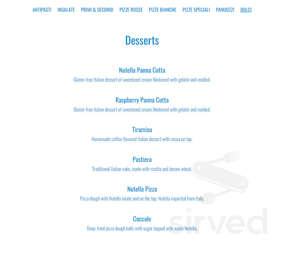 Song' E Napule menu in New York, New York, USA