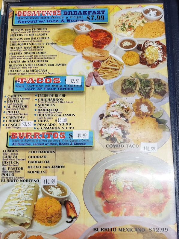 Tortilleria El Progreso menu in Azalea Park, Florida, USA