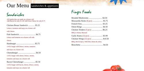 Italian Pizza & Subs menu in Harrisburg, Pennsylvania, USA