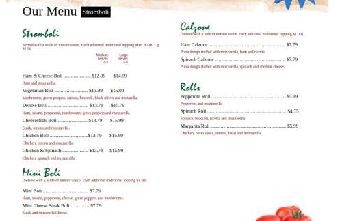 Italian Pizza & Subs menu in Harrisburg, Pennsylvania, USA