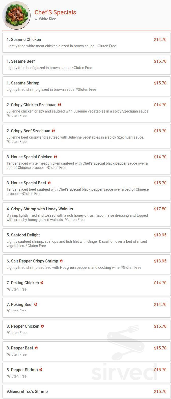 Menu - Freeport NY's FireWok Chinese Restaurant | Sirved
