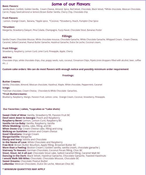 Mad Batters Bakery menu in Eugene, Oregon, USA