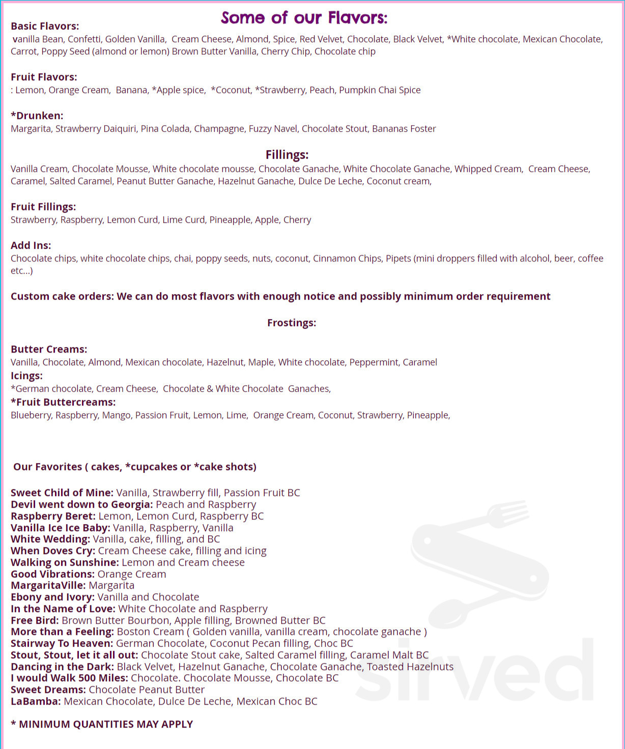 Mad Batters Bakery menu in Eugene, Oregon, USA