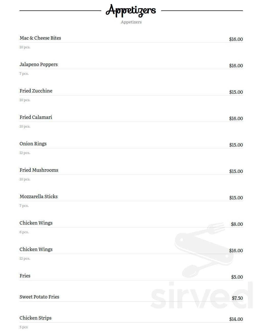 Menu - San Diego CA's Gaslamp Burger | Sirved
