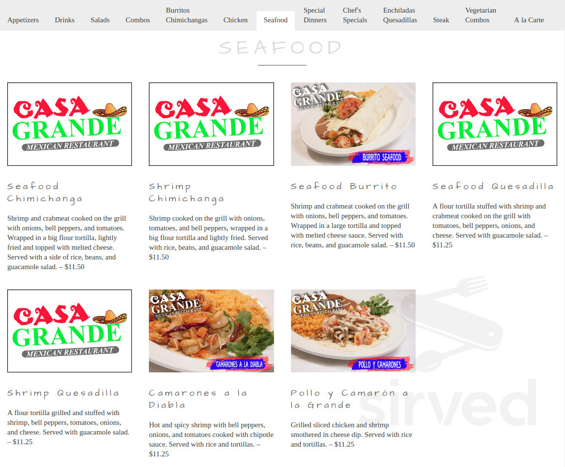 Casa Grande (South Point) menu in South Point, Ohio, USA