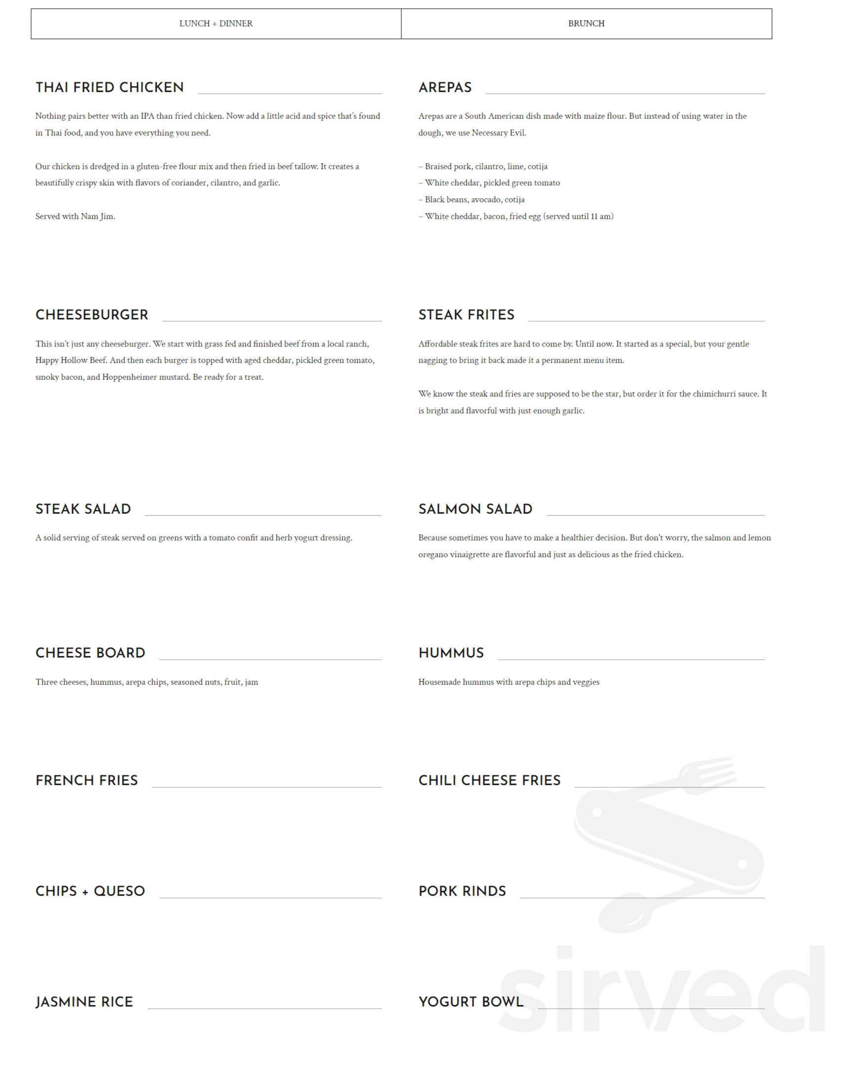 Manhattan Project Beer Co. menus in Dallas, Texas, United States