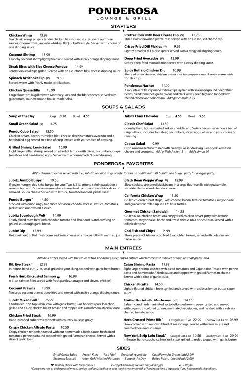 Portlander Inn menu in Portland, Oregon, USA