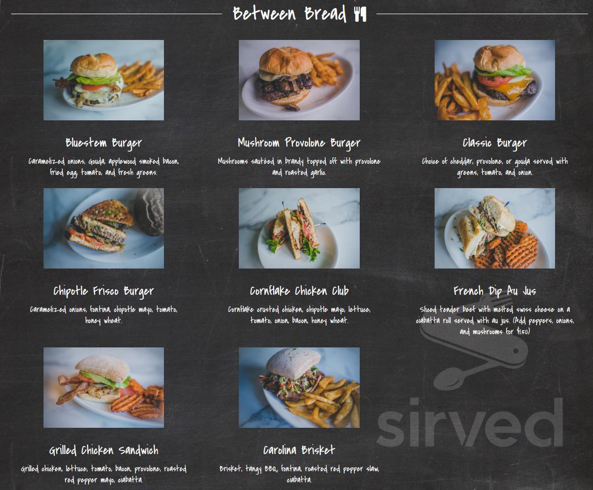 The Bluestem Restaurant menu in Luverne, Minnesota, USA