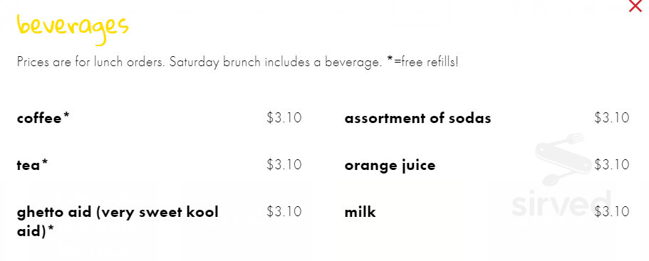 Alcenia's menu in Memphis, Tennessee, USA