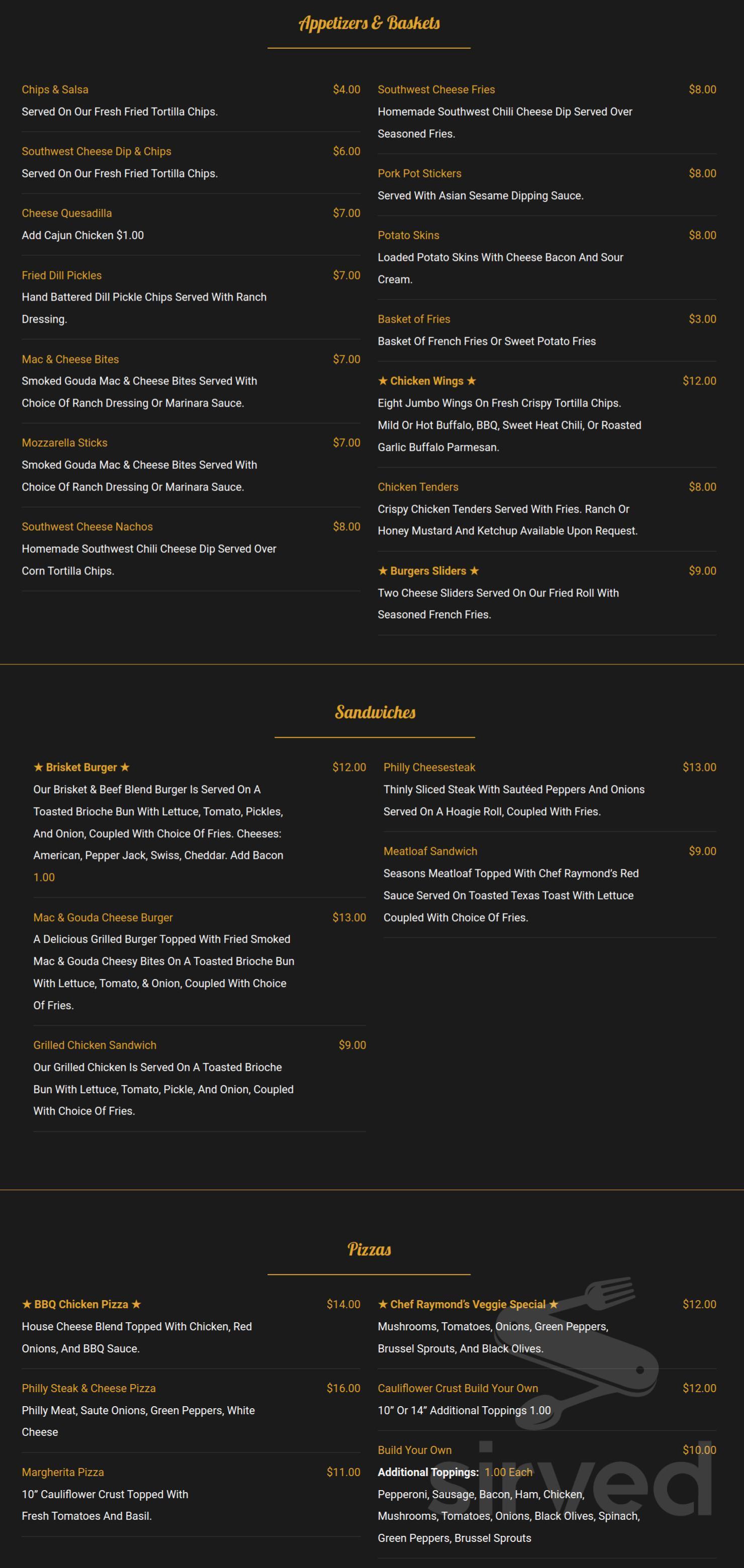 Seasons of Murfreesboro Restaurant & Lounge menu in Murfreesboro ...
