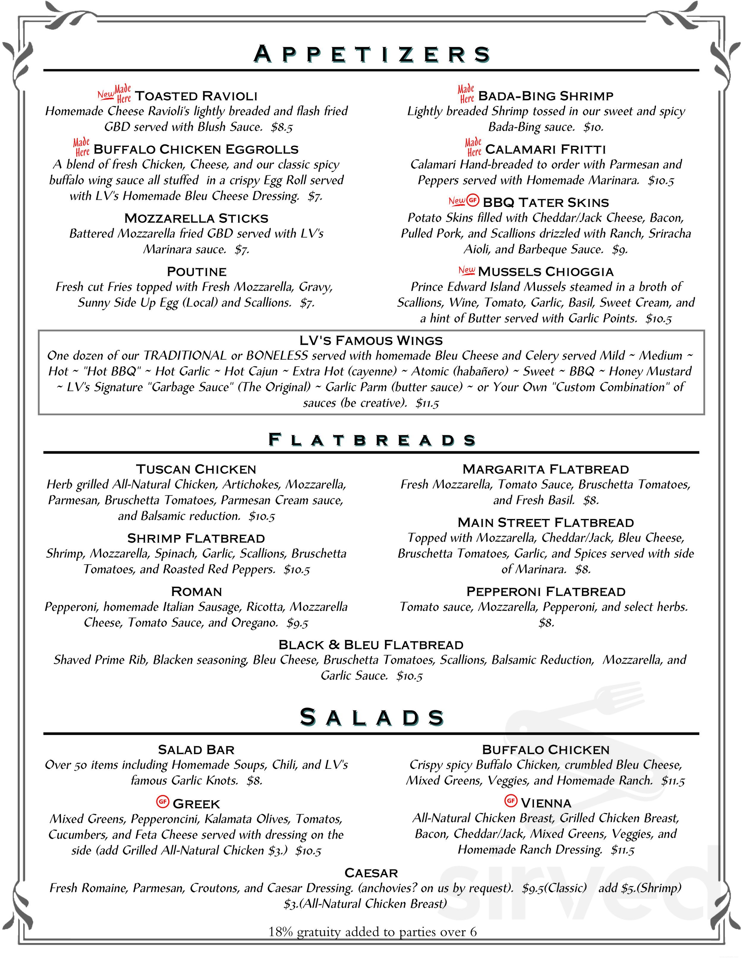 Little Venice Trumansburg menus in Trumansburg, New York, United States