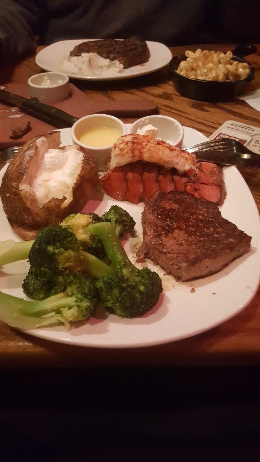 Outback Steakhouse menu in Springfield, Illinois, USA