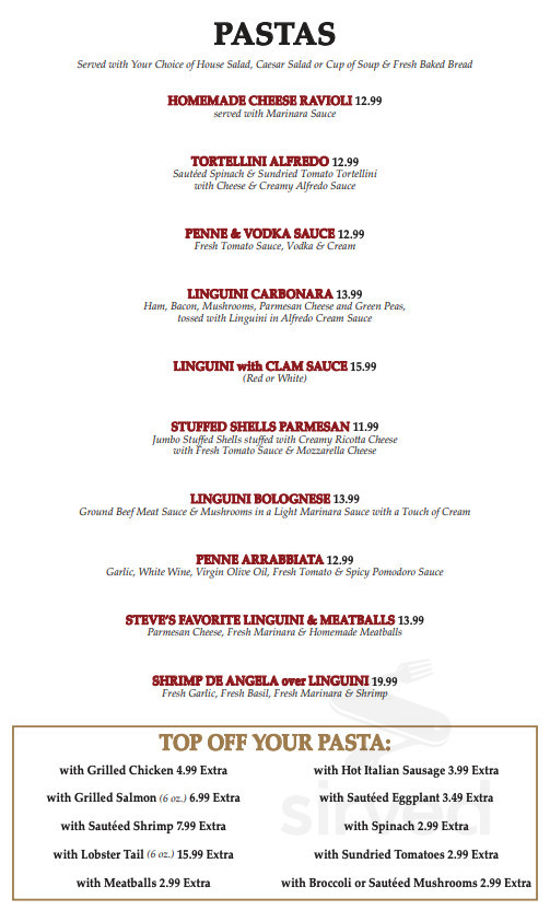 Seven Star Diner menu in Sewell, New Jersey, USA