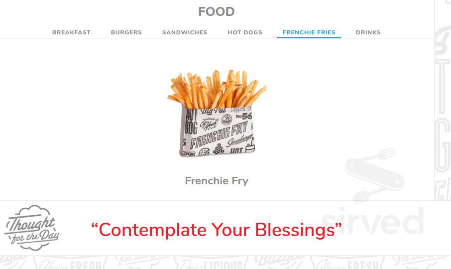 Pal's Sudden Service menu in Johnson City, Tennessee, USA