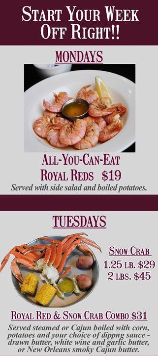 Half Shell Oyster House menu in Biloxi, Mississippi, USA