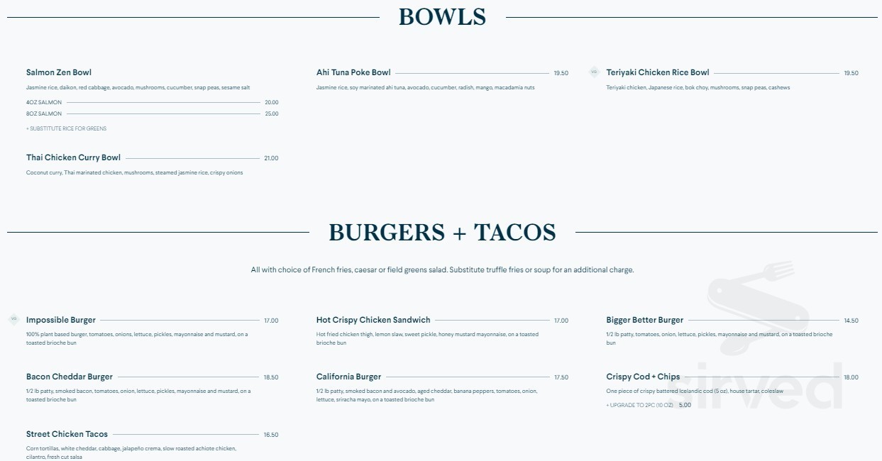 Earls Kitchen + Bar menus in Plano, Texas, United States