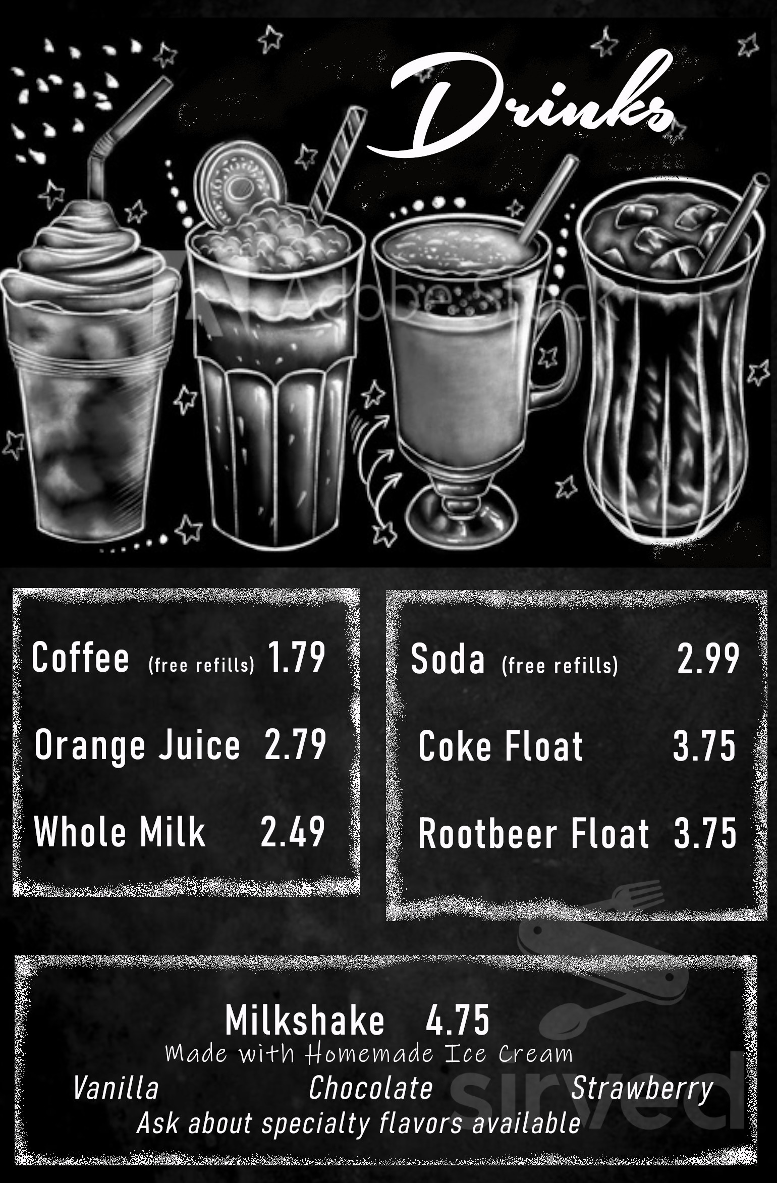 Pappy's Place menu in Hollywood, Alabama, USA