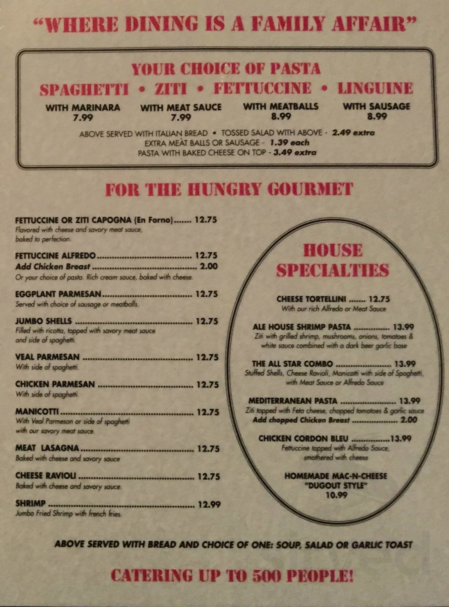 Capogna's Dugout menus in Clearwater, Florida, United States