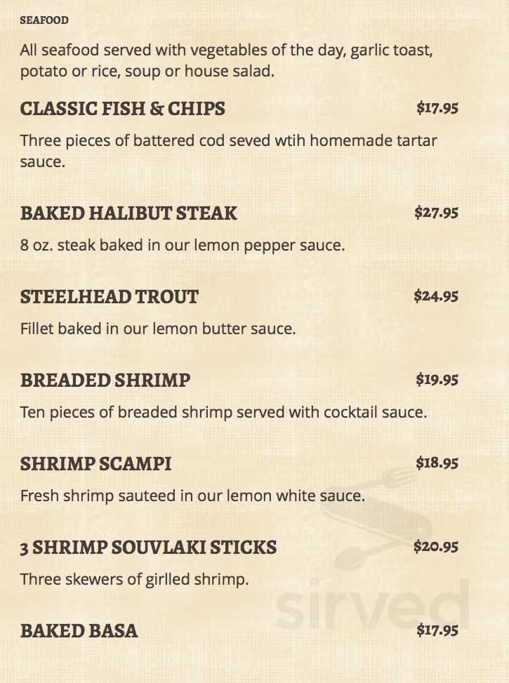 Regent Family Restaurant & Neighbourhood Pub menu in Regina ...