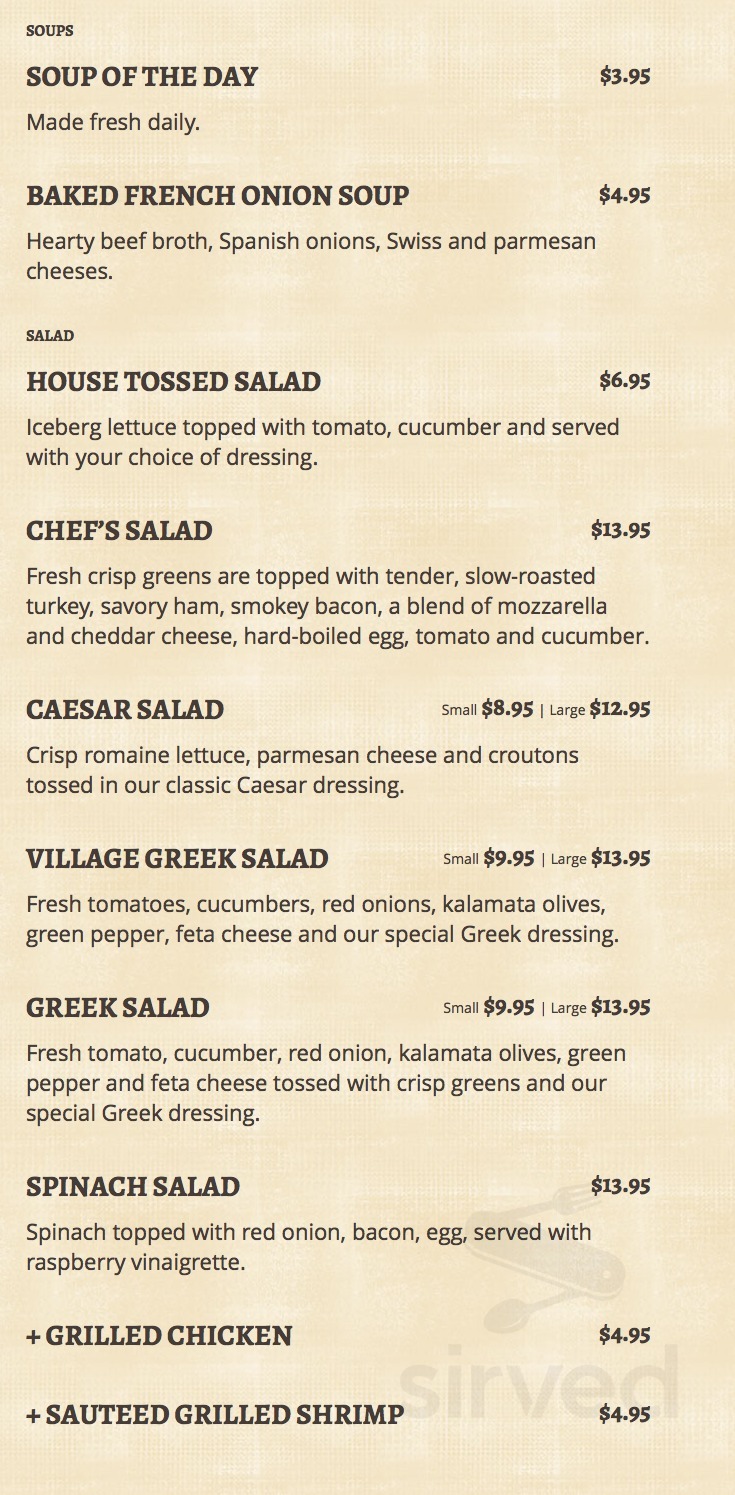 Menu - Regina SK's Regent Family Restaurant & Neighbourhood Pub | Sirved