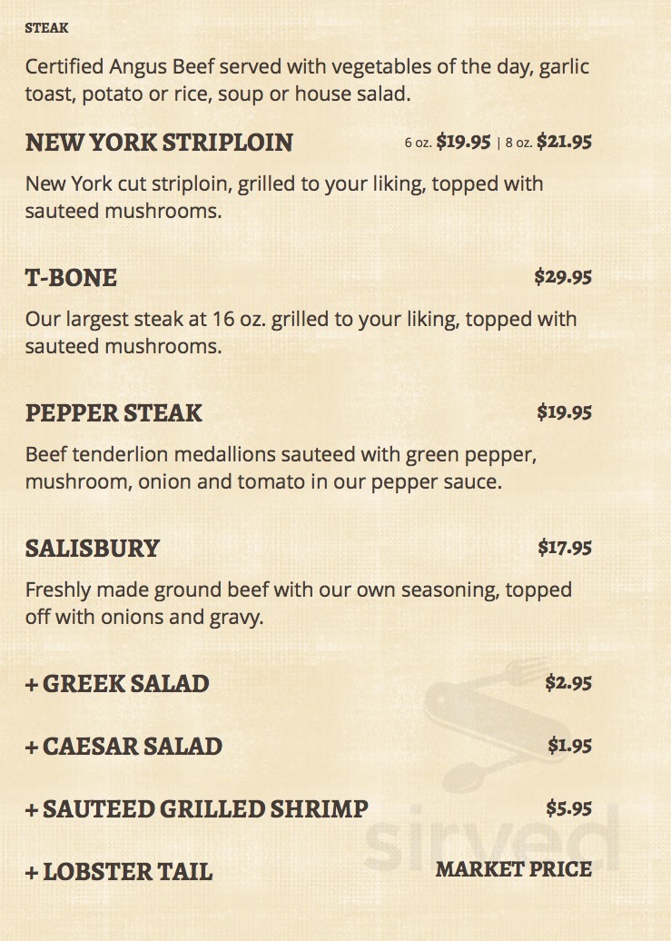 Menu - Regina SK's Regent Family Restaurant & Neighbourhood Pub | Sirved