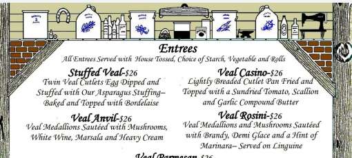 Menu for Anvil Inn Restaurant in Fort Edward, NY | Sirved