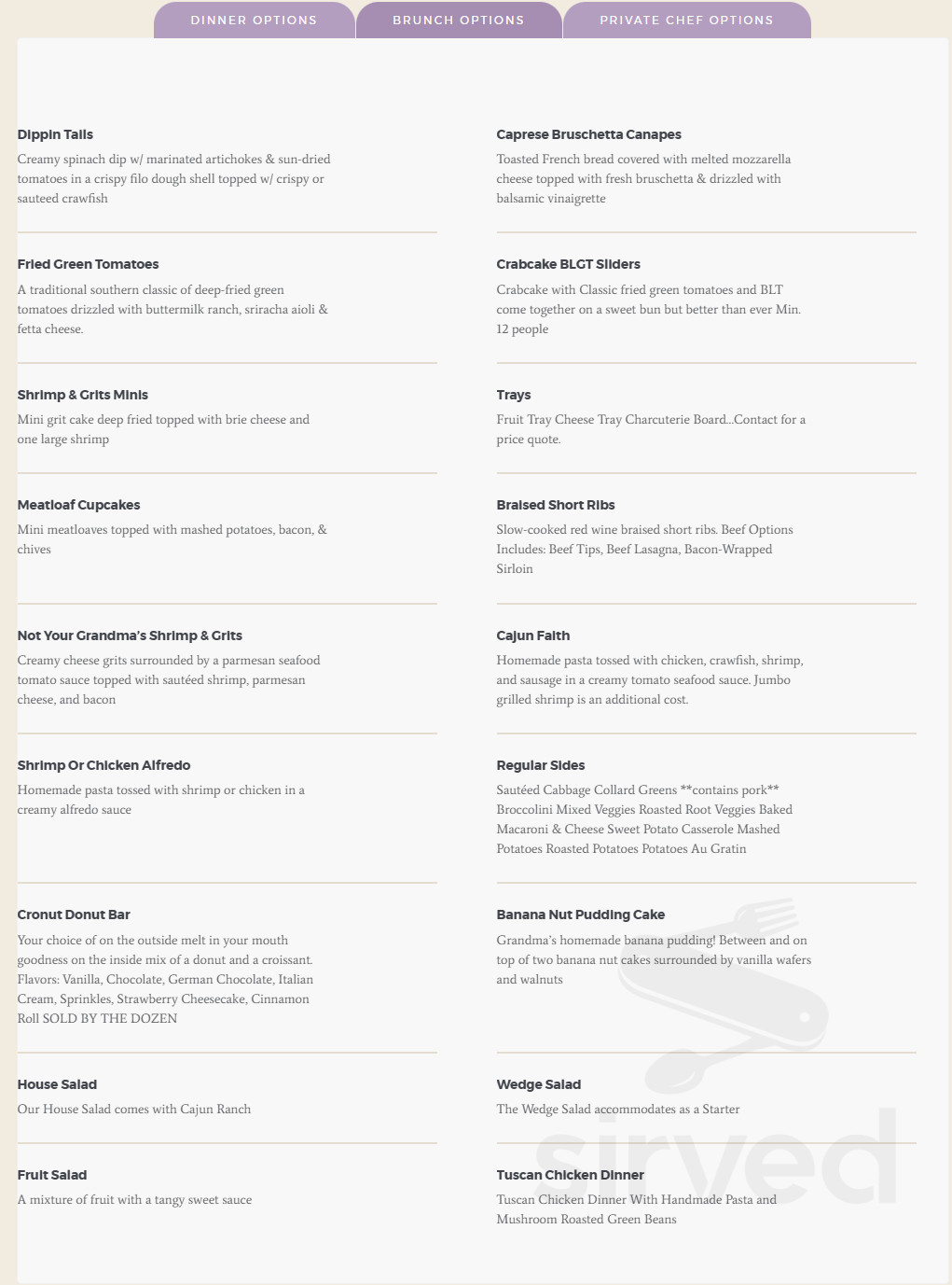 1101 Southern Kitchen menus in Houston, Texas, United States