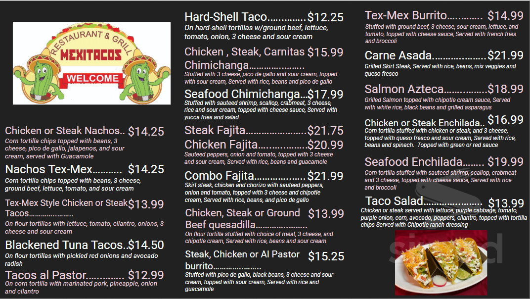 International Bites menu in Ocean Township, New Jersey, USA