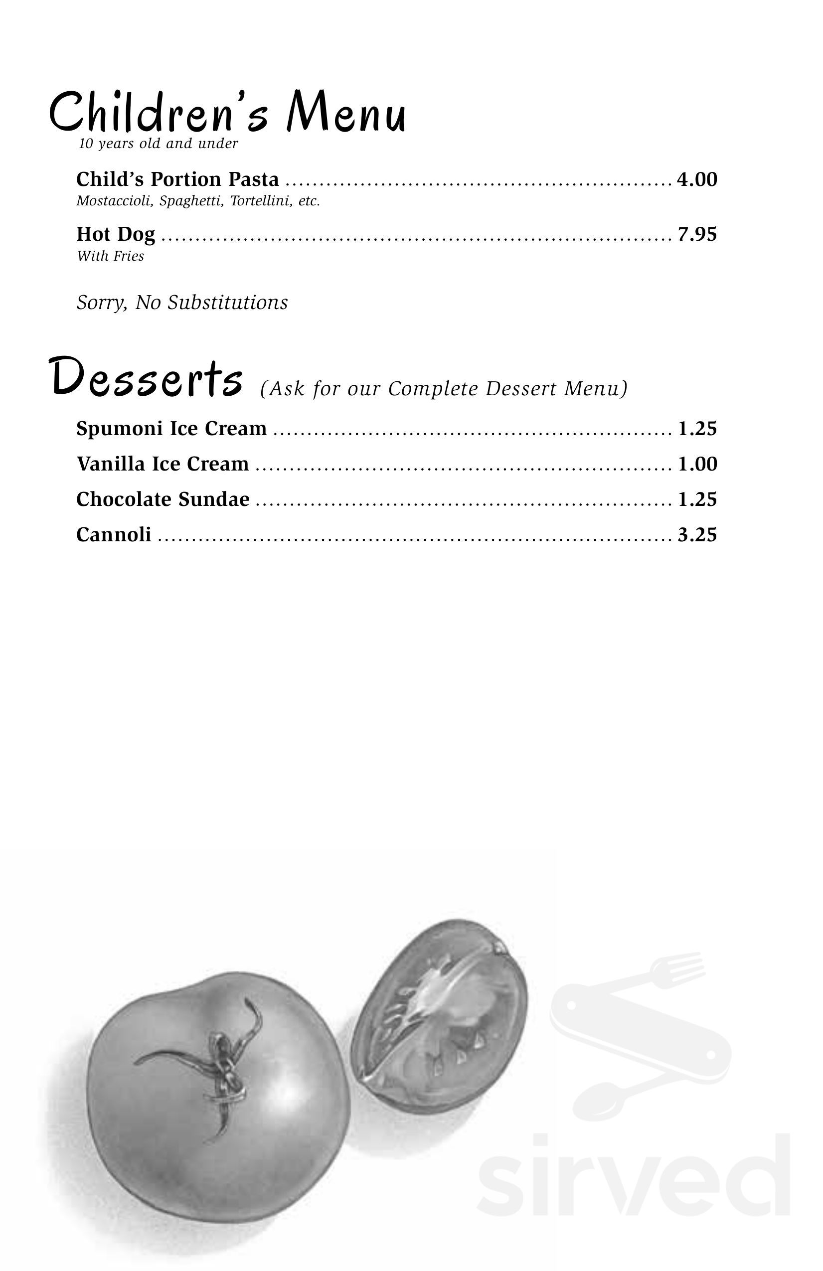 Nunzio's Restaurant menu in Loves Park, Illinois, USA