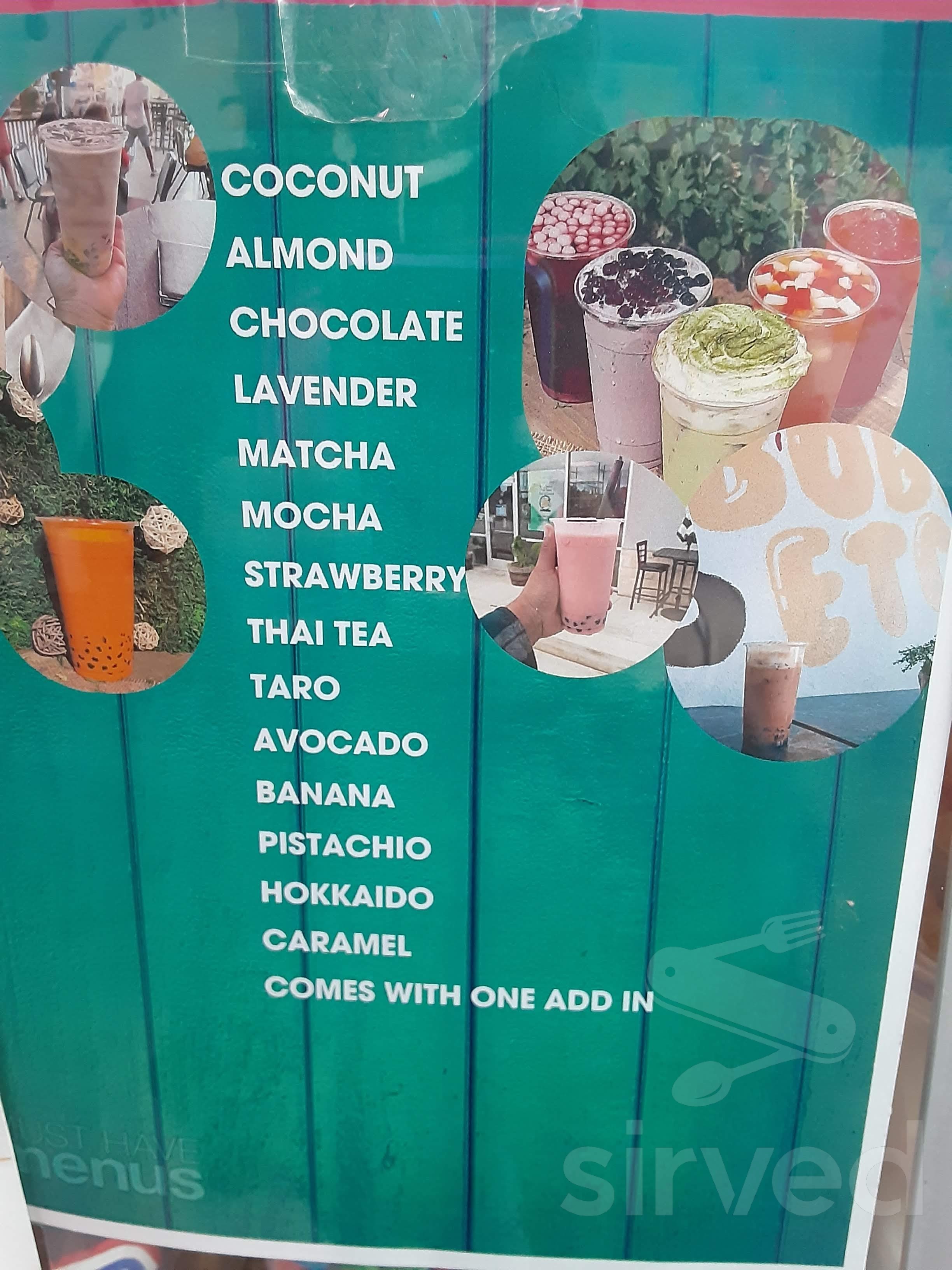 Boba Etc. menu in Mt Pleasant, Texas, USA
