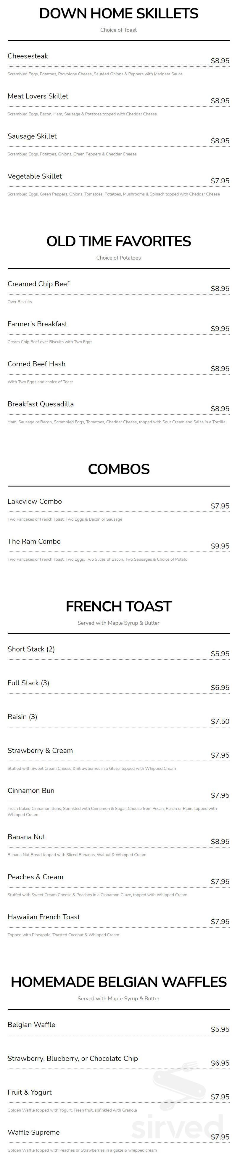Lakeview Cafe menus in Royersford, Pennsylvania, United States