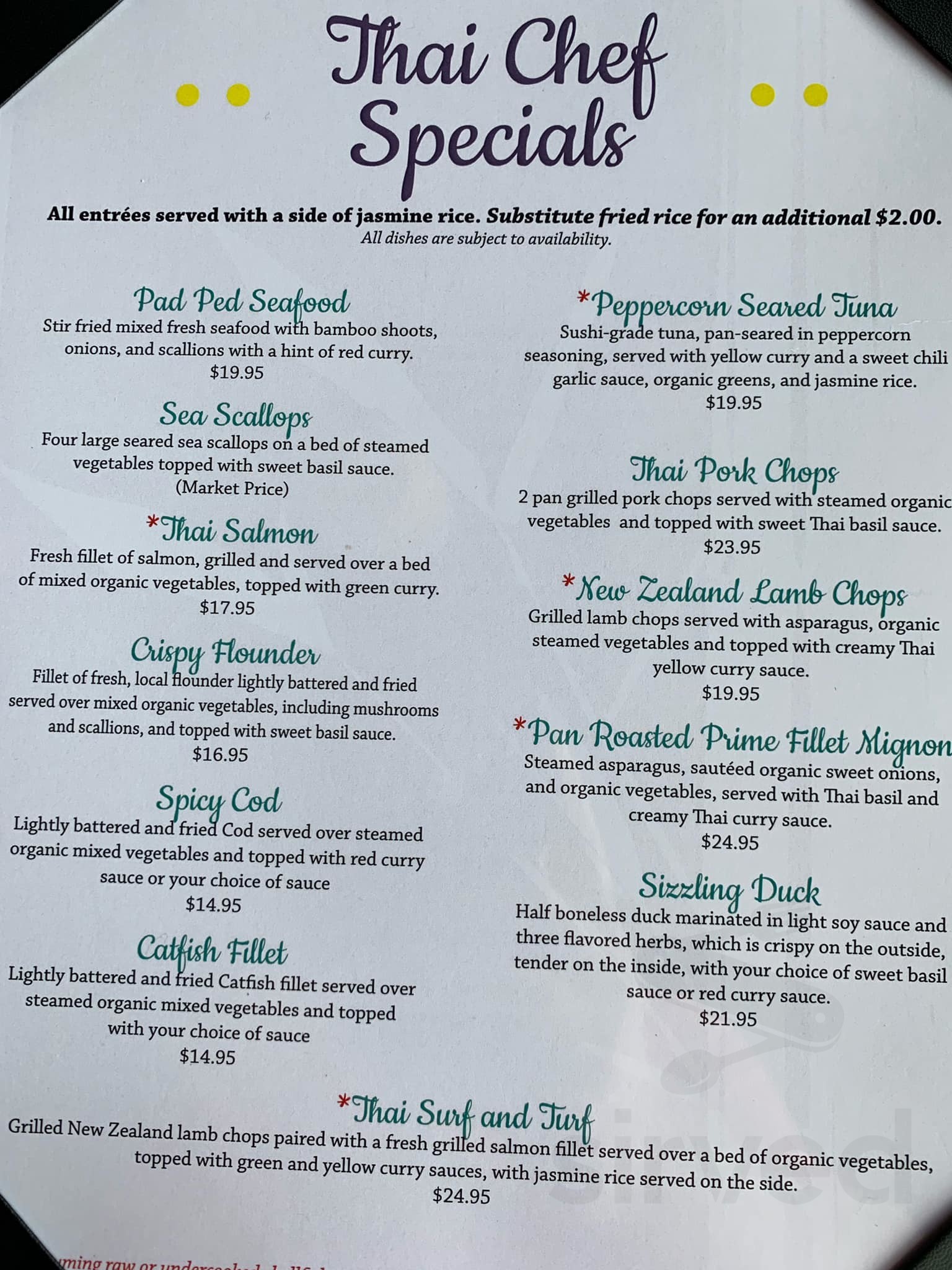 Menu - Pooler GA's Papaya Thai Cuisine and Sushi Bar | Sirved