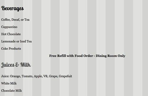 New Beginnings Restaurant menu in Grand Rapids, Michigan, USA