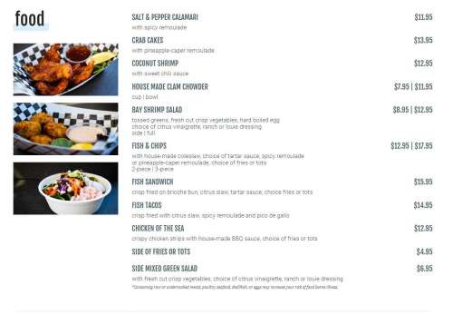 Drunken Fish menu in Eugene, Oregon, USA