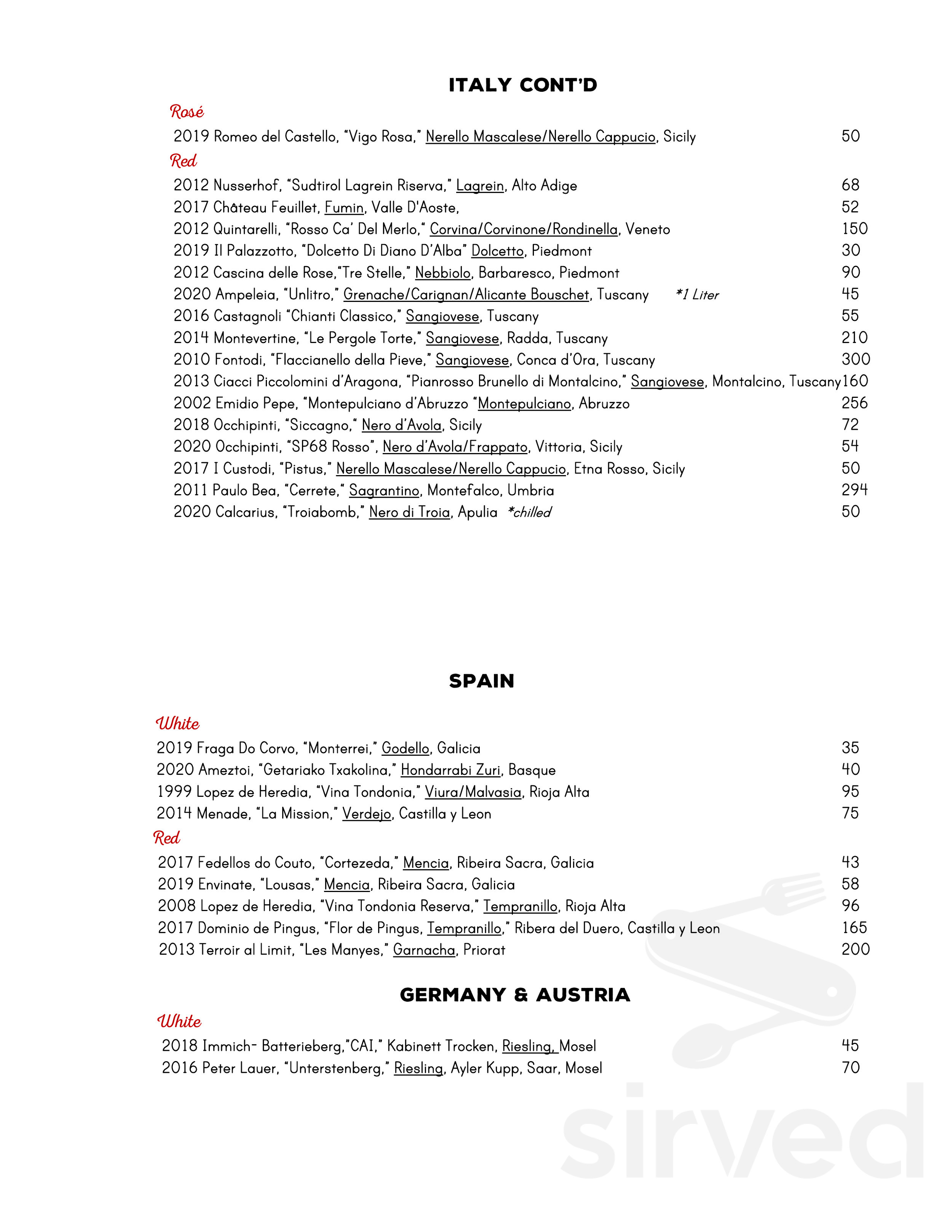 Menu - New Orleans LA's Paladar 511 | Sirved