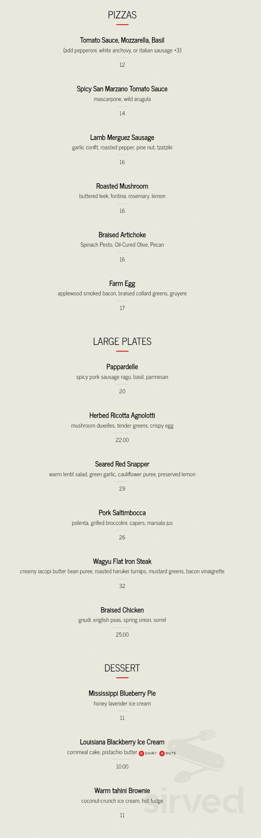 Menu - New Orleans LA's Paladar 511 | Sirved