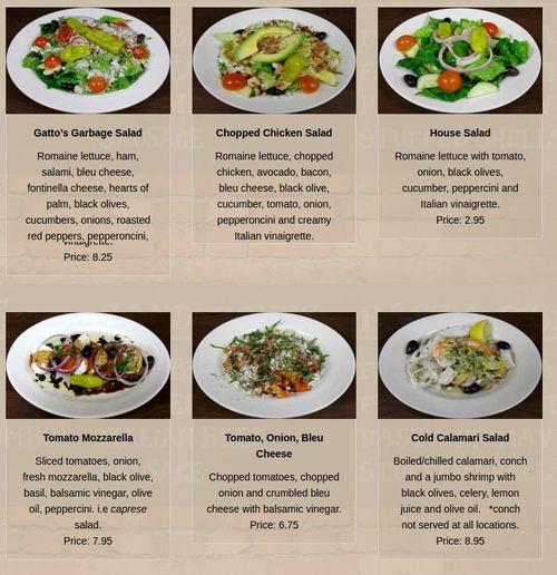 Gatto's Italian Restaurant & Bar menu in Tinley Park, Illinois, USA