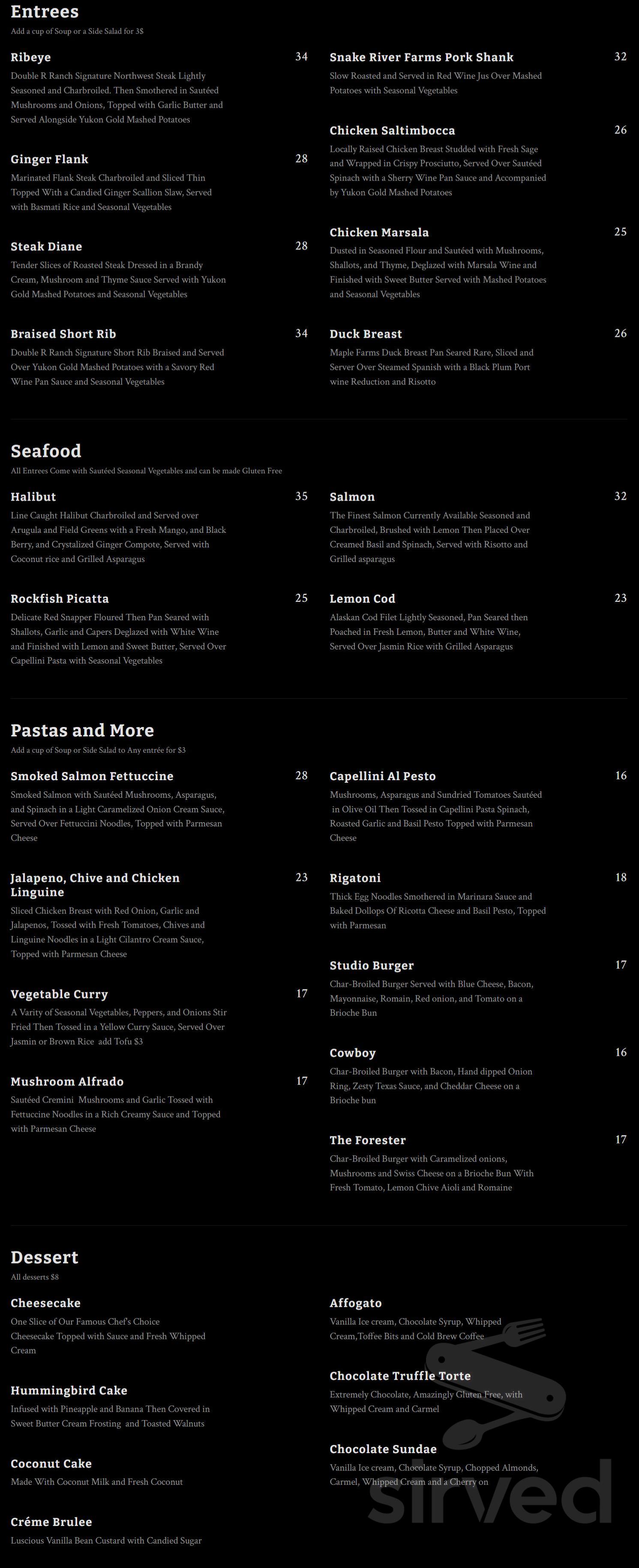 Menu - Grants Pass OR's Food Studio, Elevated Cocktails and Cuisine ...